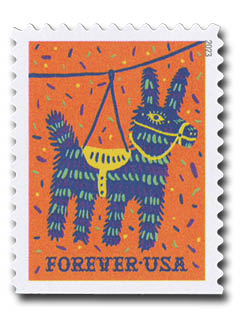 5815 - 2023 First-Class Forever Stamp - Pinatas: Orange Pinata - Mystic ...