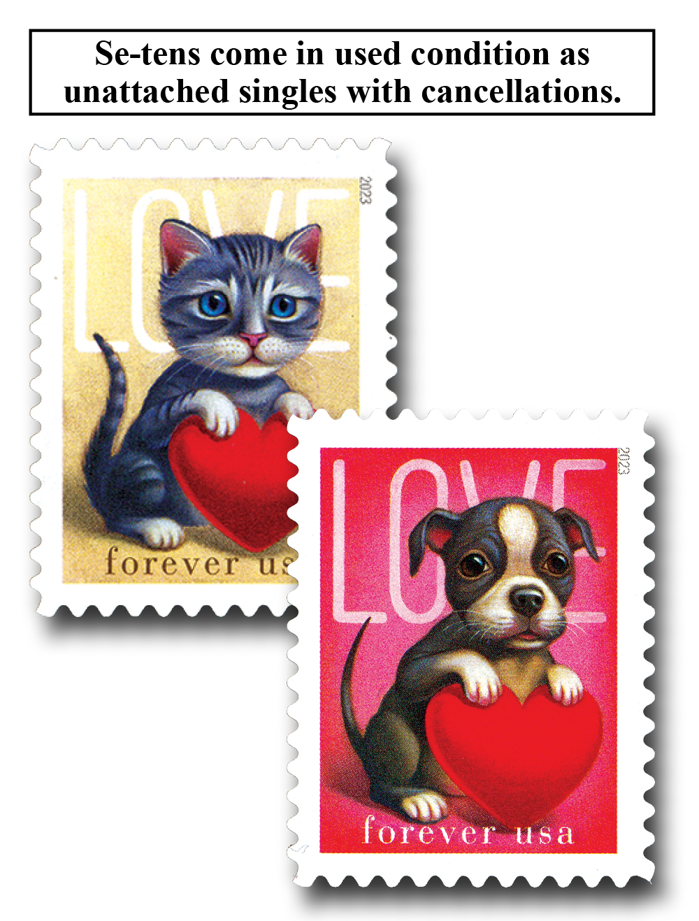 5745-46 - 2023 First-Class Forever Stamps - Love: Kitten & Puppy ...