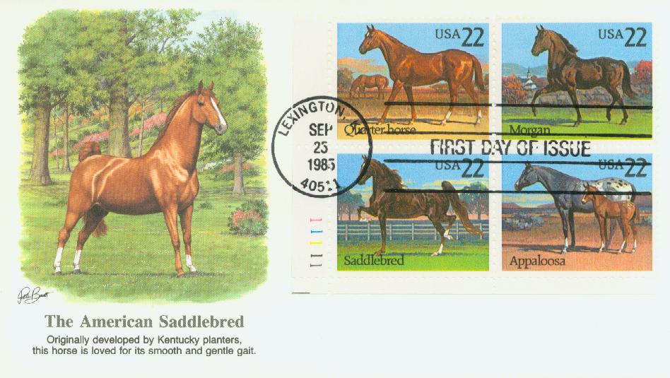 2155-58 - 1985 22c Horses - Mystic Stamp Company