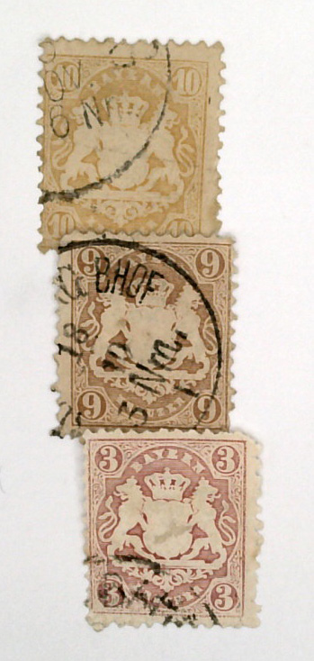 24//28 - 1870-72 German States-Bavaria - Mystic Stamp Company