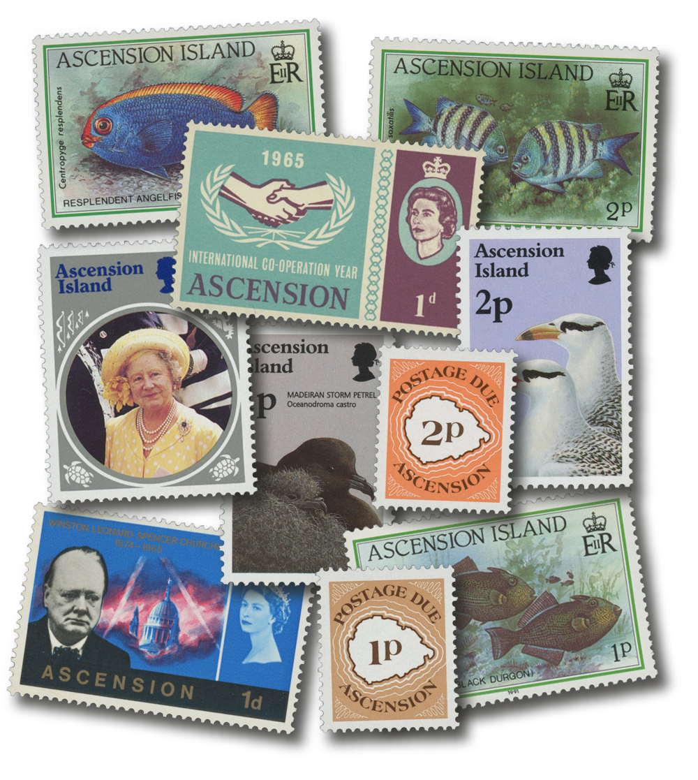 MP2113 - 10 Different Ascension Stamps - Mystic Stamp Company