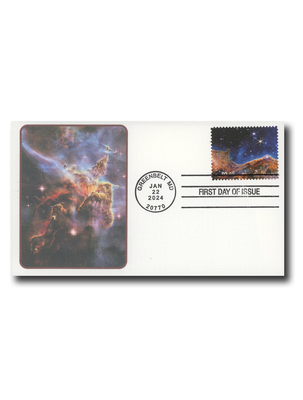 5828 - 2024 $30.45 Cosmic Cliffs - Priority Mail Express - Mystic Stamp ...