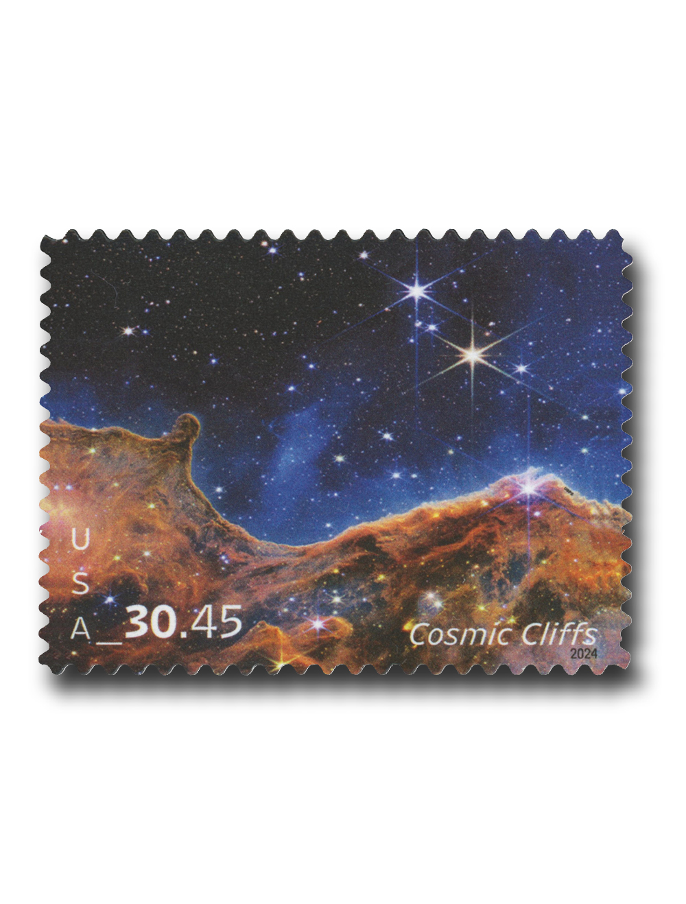 5828 - 2024 $30.45 Cosmic Cliffs - Priority Mail Express - Mystic Stamp ...