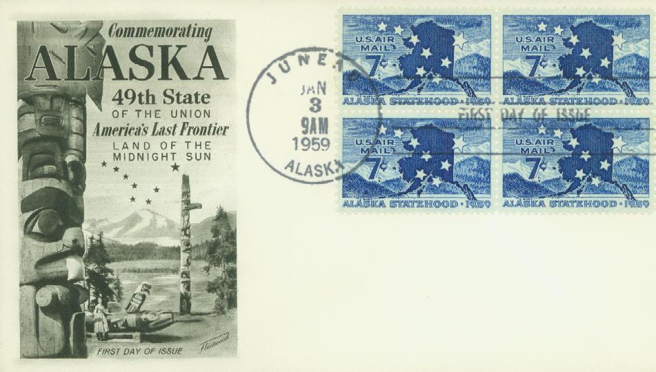 C53 - 1959 7c Alaska Statehood - Mystic Stamp Company