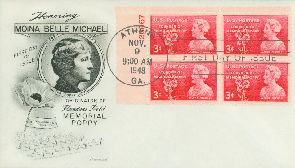 977 - 1948 3c Moina Michael - Mystic Stamp Company
