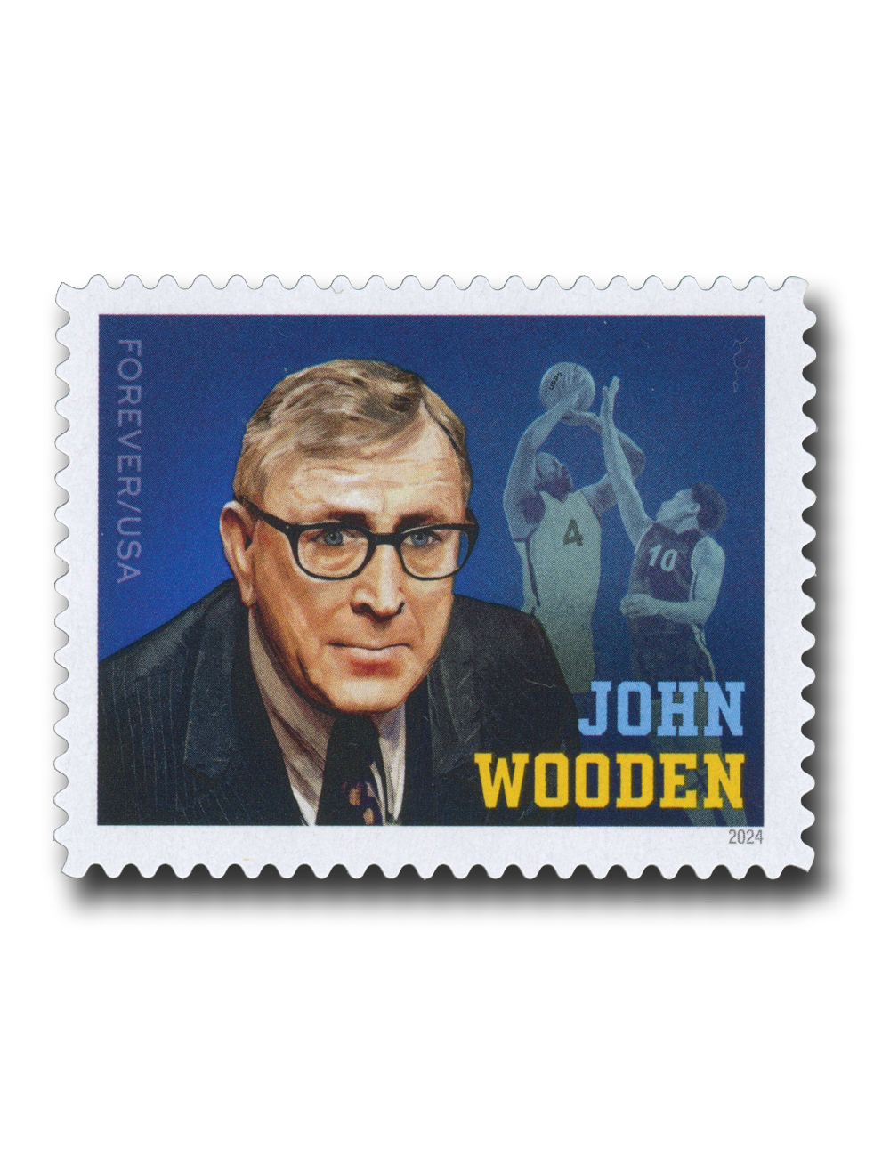 5833 - 2024 First-Class Forever Stamp - John Wooden - Mystic Stamp Company