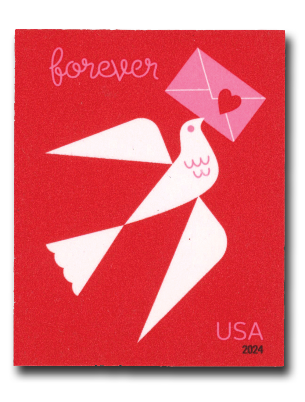 5826a - 2024 First-Class Forever Stamp - Imperforate Love - Mystic ...