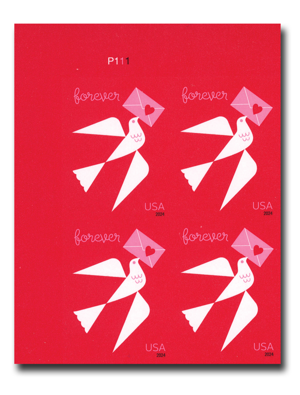 5826a - 2024 First-Class Forever Stamp - Imperforate Love - Mystic ...