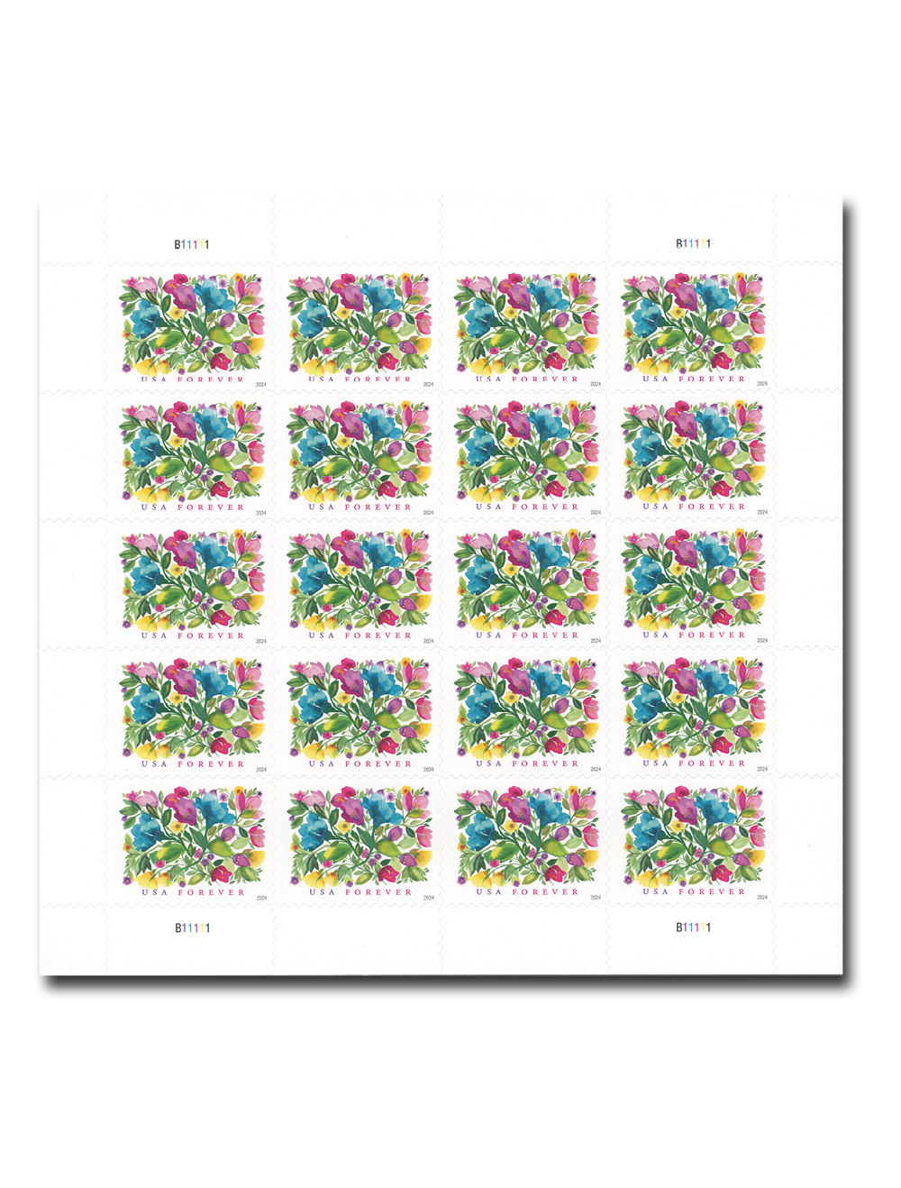 5849 - 2024 First-Class Forever Stamp - Celebration Blooms - Mystic ...