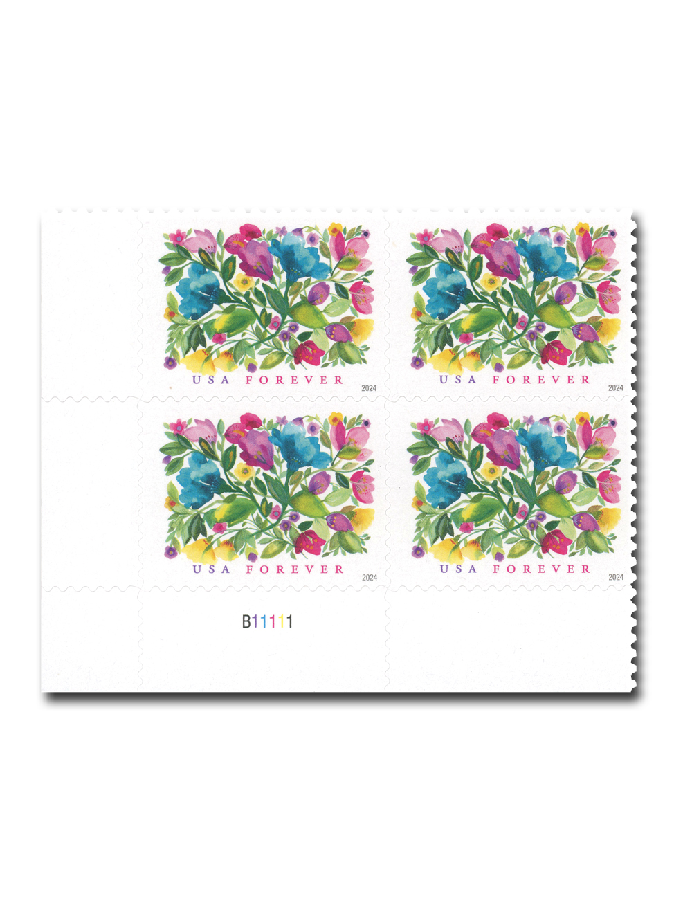 5849 - 2024 First-Class Forever Stamp - Celebration Blooms - Mystic ...