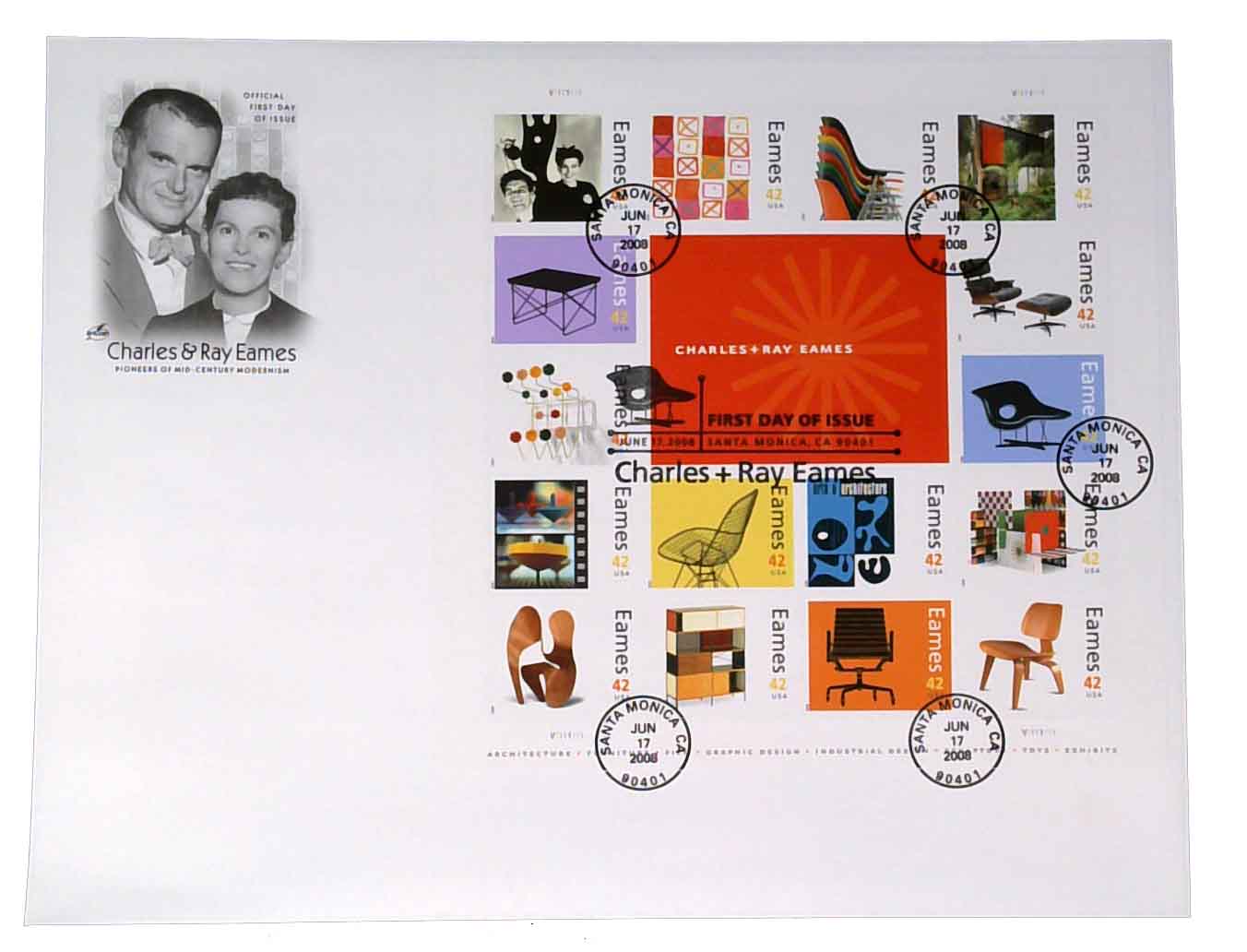 4333 - 2008 42c Charles and Ray Eames - Mystic Stamp Company