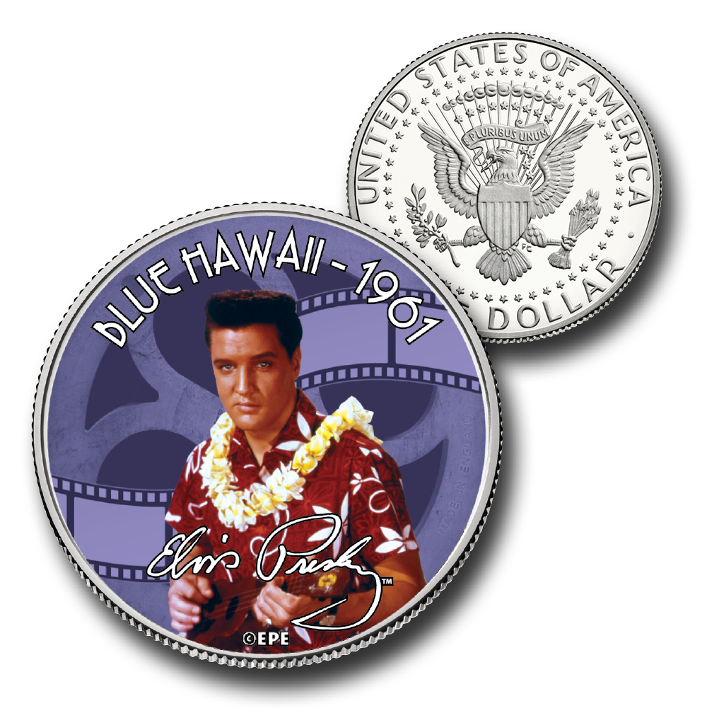 CNS407 - Elvis Presley "Blue Hawaii" US Half Dollar Commemorative Coin ...