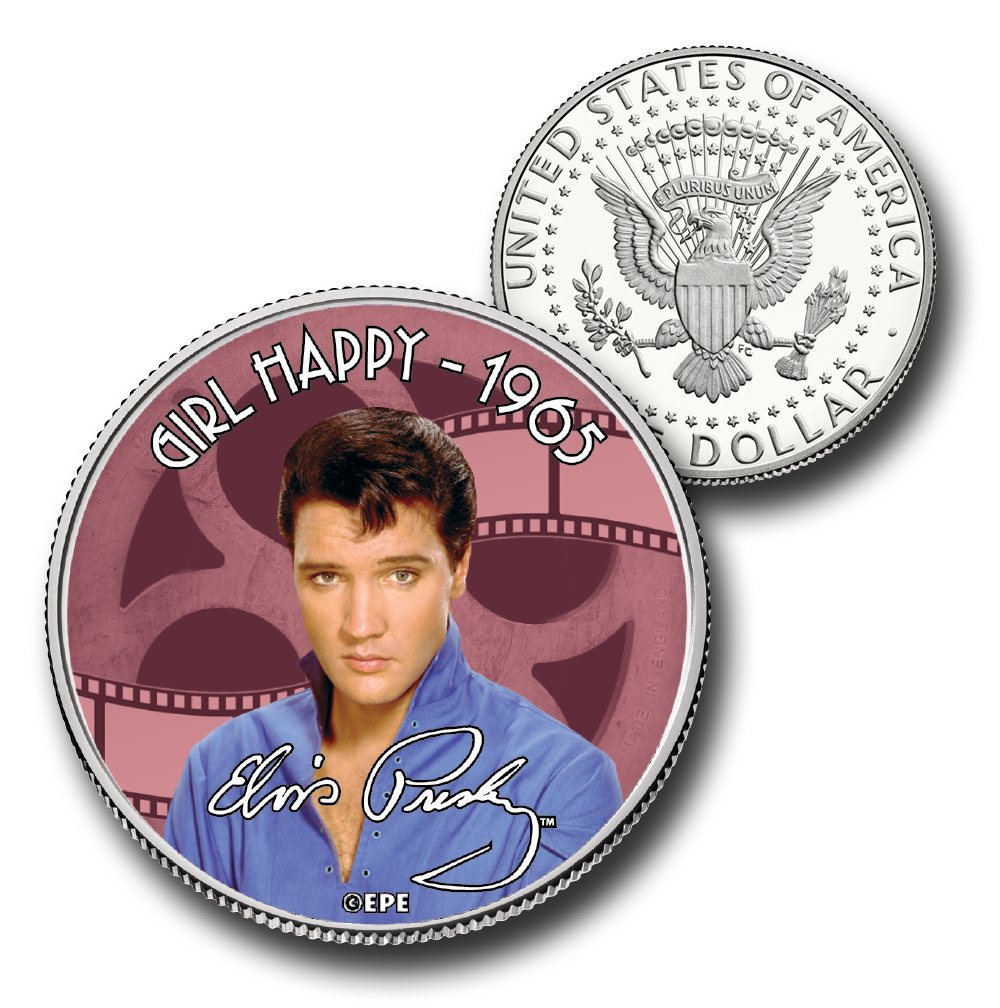 CNS416 - Elvis Presley "Girl Happy" US Half Dollar Commemorative Coin ...