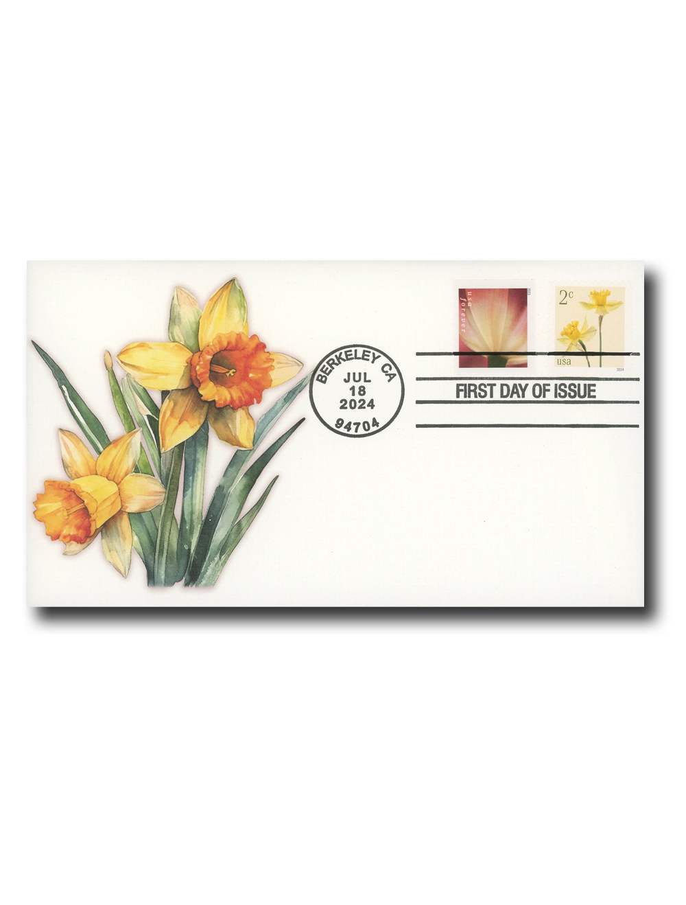 5898 - 2024 2c Daffodils (from pane) - Mystic Stamp Company
