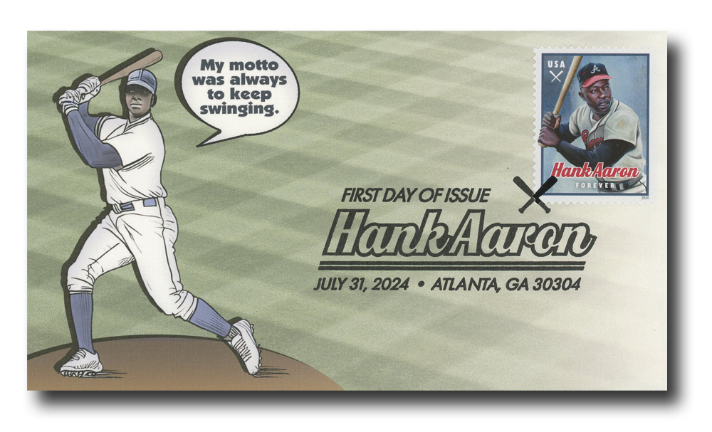5908 - 2024 First-Class Forever Stamp - Hank Aaron - Mystic Stamp Company