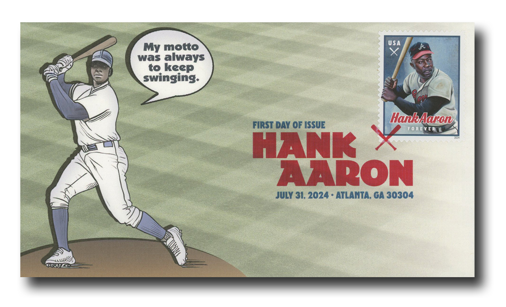 5908 - 2024 First-Class Forever Stamp - Hank Aaron - Mystic Stamp Company
