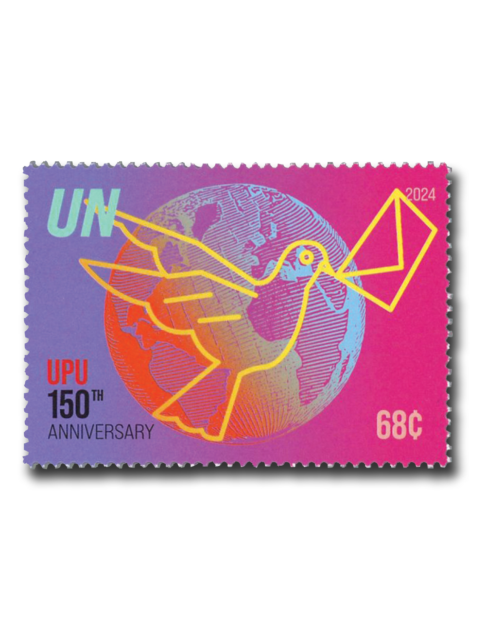 UN1338 - 2024 68c Universal Postal Union 150th Anniversary, United ...
