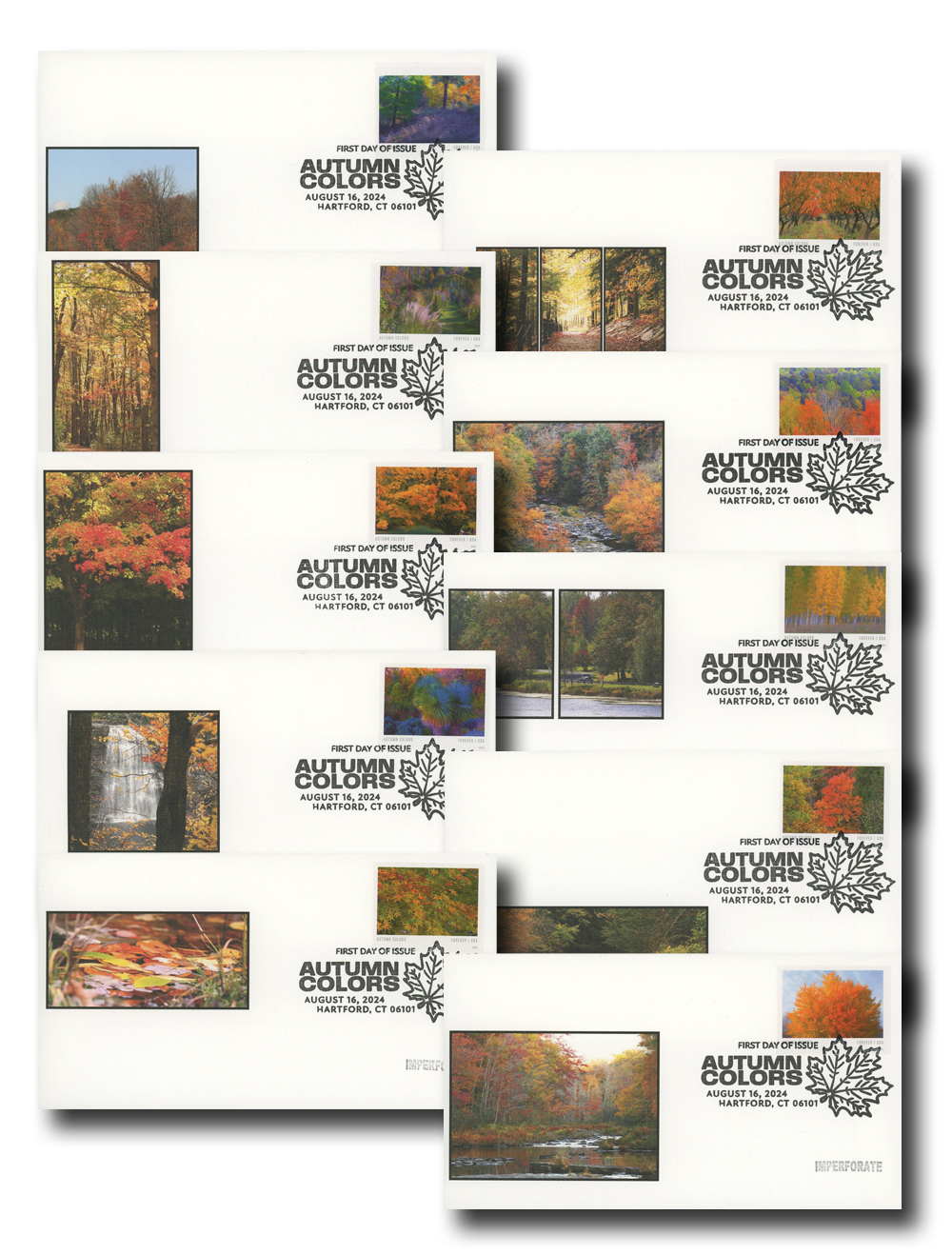 5929-38c - 2024 First-Class Forever Stamp - Imperforate Autumn Colors ...