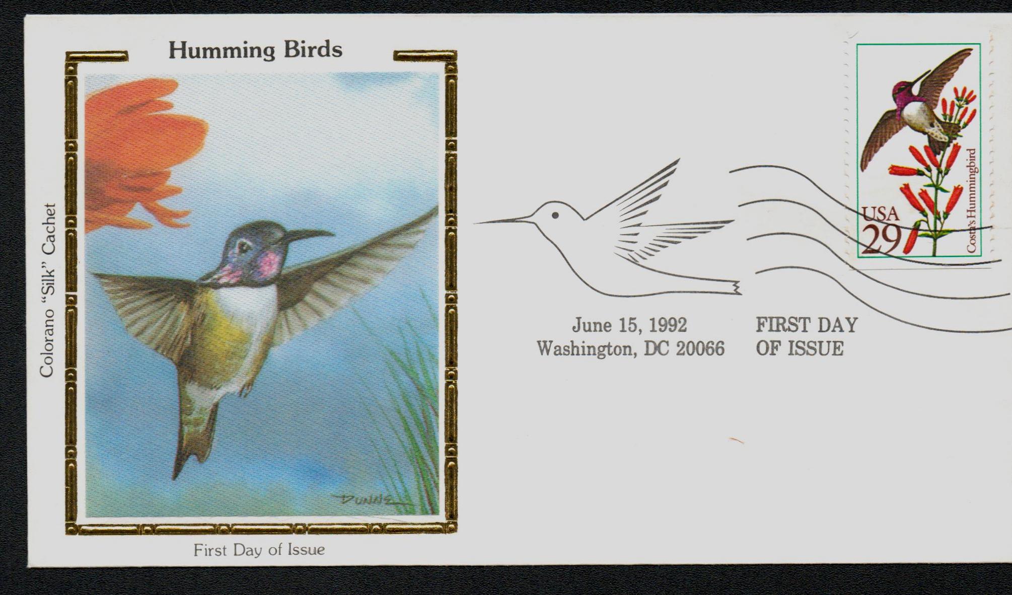 2644 - 1992 29c Hummingbirds: Costa's - Mystic Stamp Company