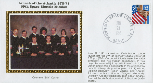 STS71L - STS-71 Launch Cover - Mystic Stamp Company