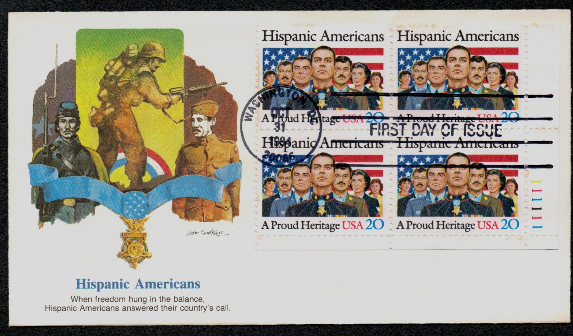 2103 - 1984 20c Hispanic Americans - Mystic Stamp Company