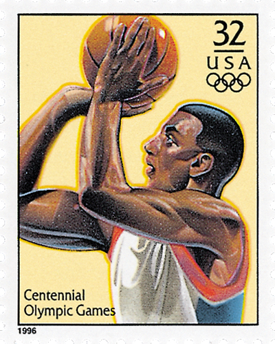 3068t - 1996 32c Olympic Games: Men's Basketball - Mystic Stamp Company