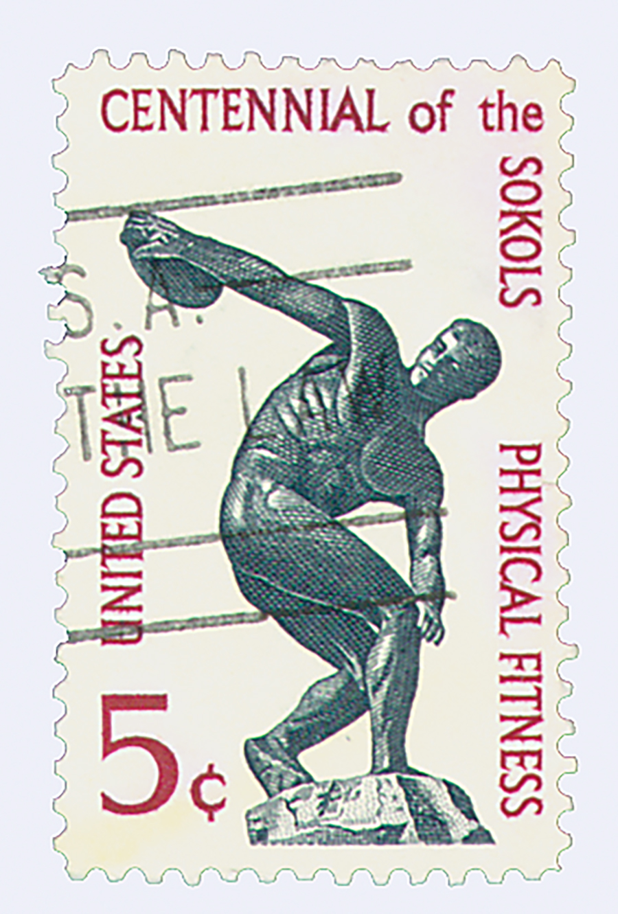 1262 - 1965 5c Physical Fitness, Centennial of the Sokols - Mystic ...