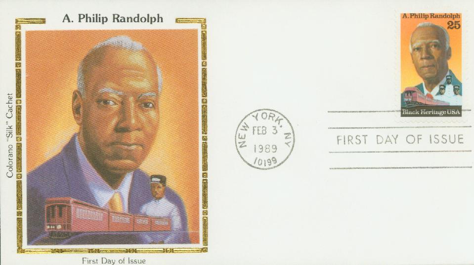 2402 - 1989 25c Black Heritage: A. Philip Randolph - Mystic Stamp Company