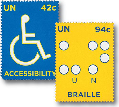 UN960-61 - 2008 42c/94c Persons with Disabilities - Mystic Stamp Company