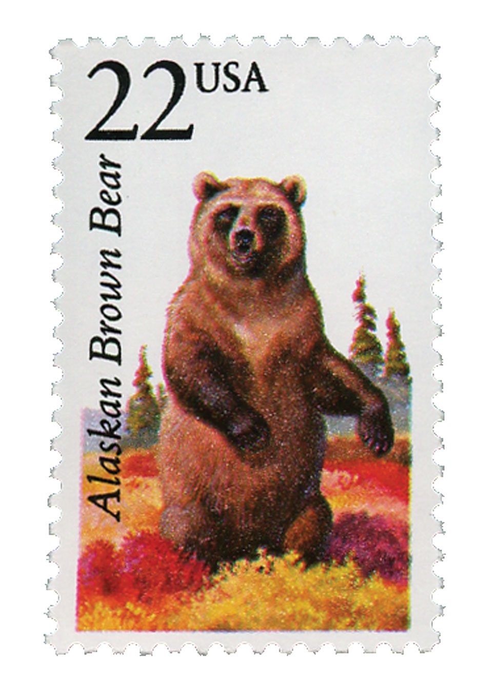 2310 - 1987 22c North American Wildlife: Alaskan Brown Bear - Mystic ...