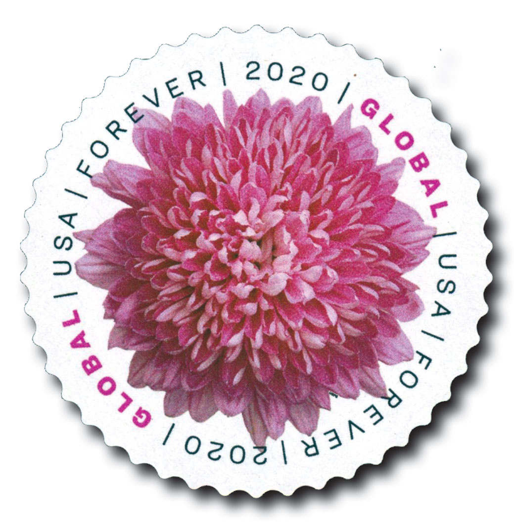 5460 - 2020 Global Forever Stamp - Chrysanthemum - Mystic Stamp Company
