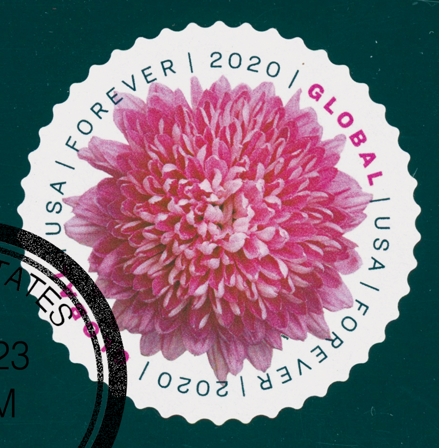 5460 - 2020 Global Forever Stamp - Chrysanthemum - Mystic Stamp Company
