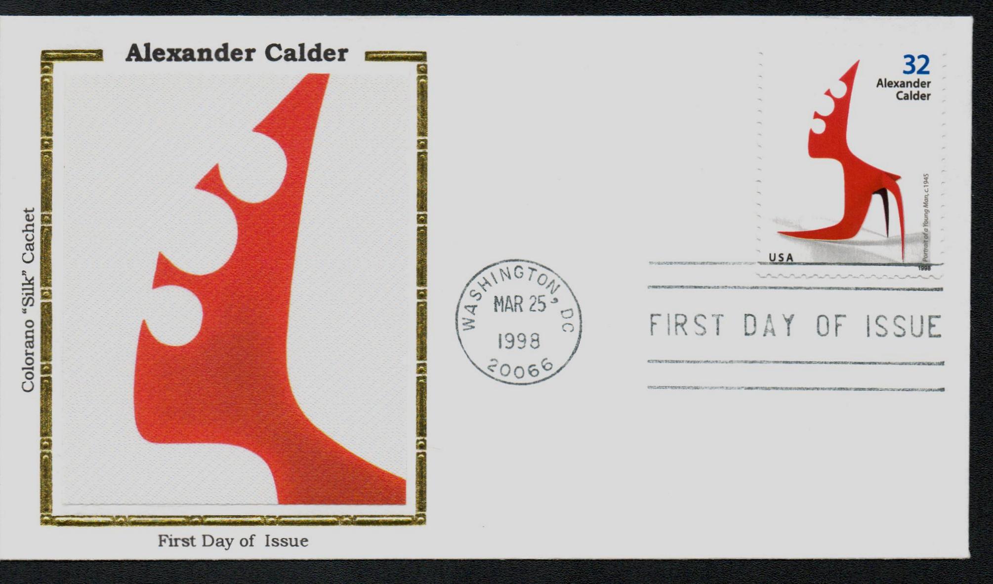3201 - 1998 32c Alexander Calder: "Portrait of a Young Man" - Mystic ...