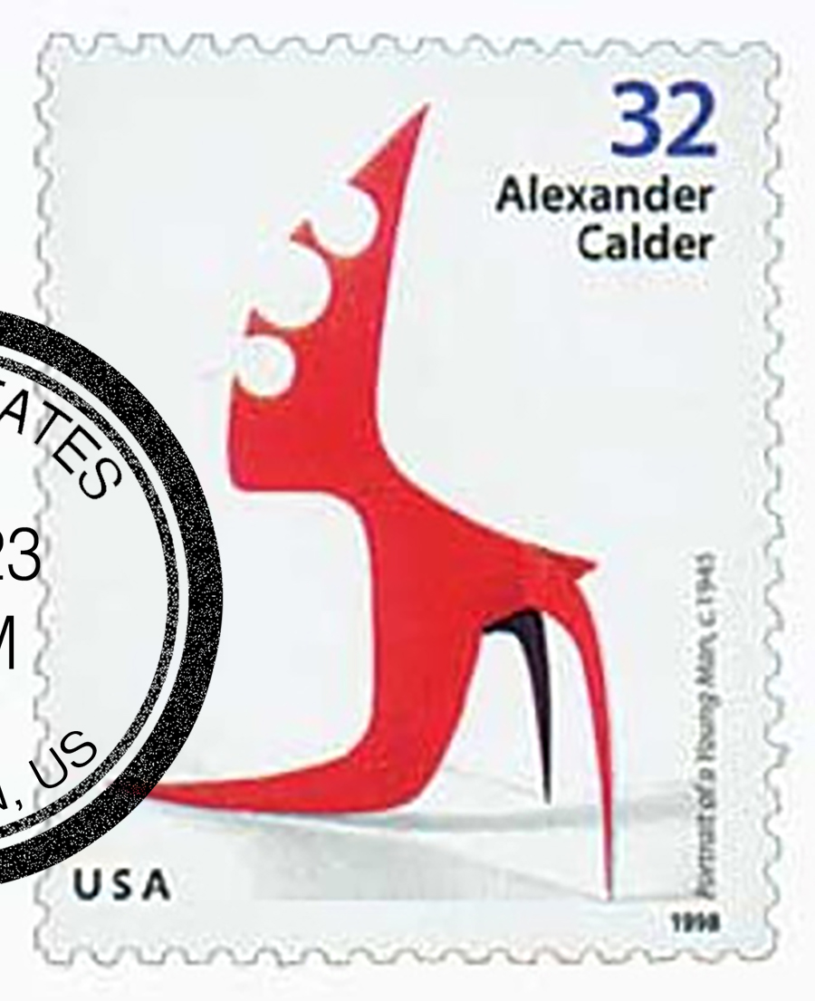 3201 - 1998 32c Alexander Calder: "Portrait of a Young Man" - Mystic ...