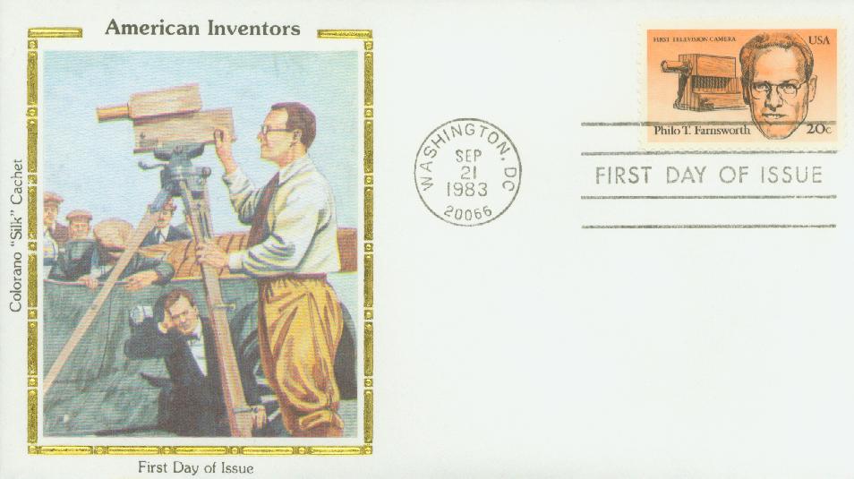 2058 - 1983 20c American Inventors: Philo T Farnsworth, First TV Camera ...