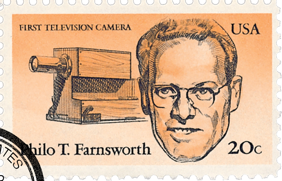 2058 - 1983 20c American Inventors: Philo T Farnsworth, First TV Camera ...