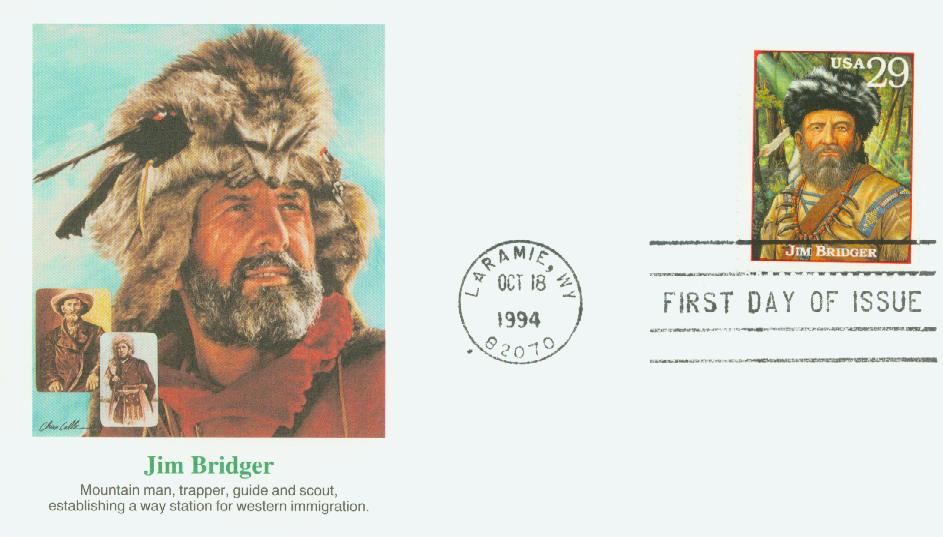 2869c - 1994 29c Legends of the West: Jim Bridger - Mystic Stamp Company