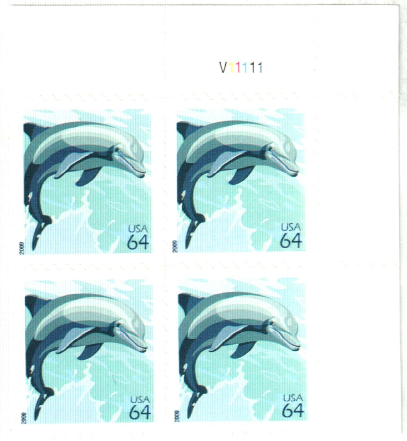 4388 - 2009 64c Dolphin - Mystic Stamp Company