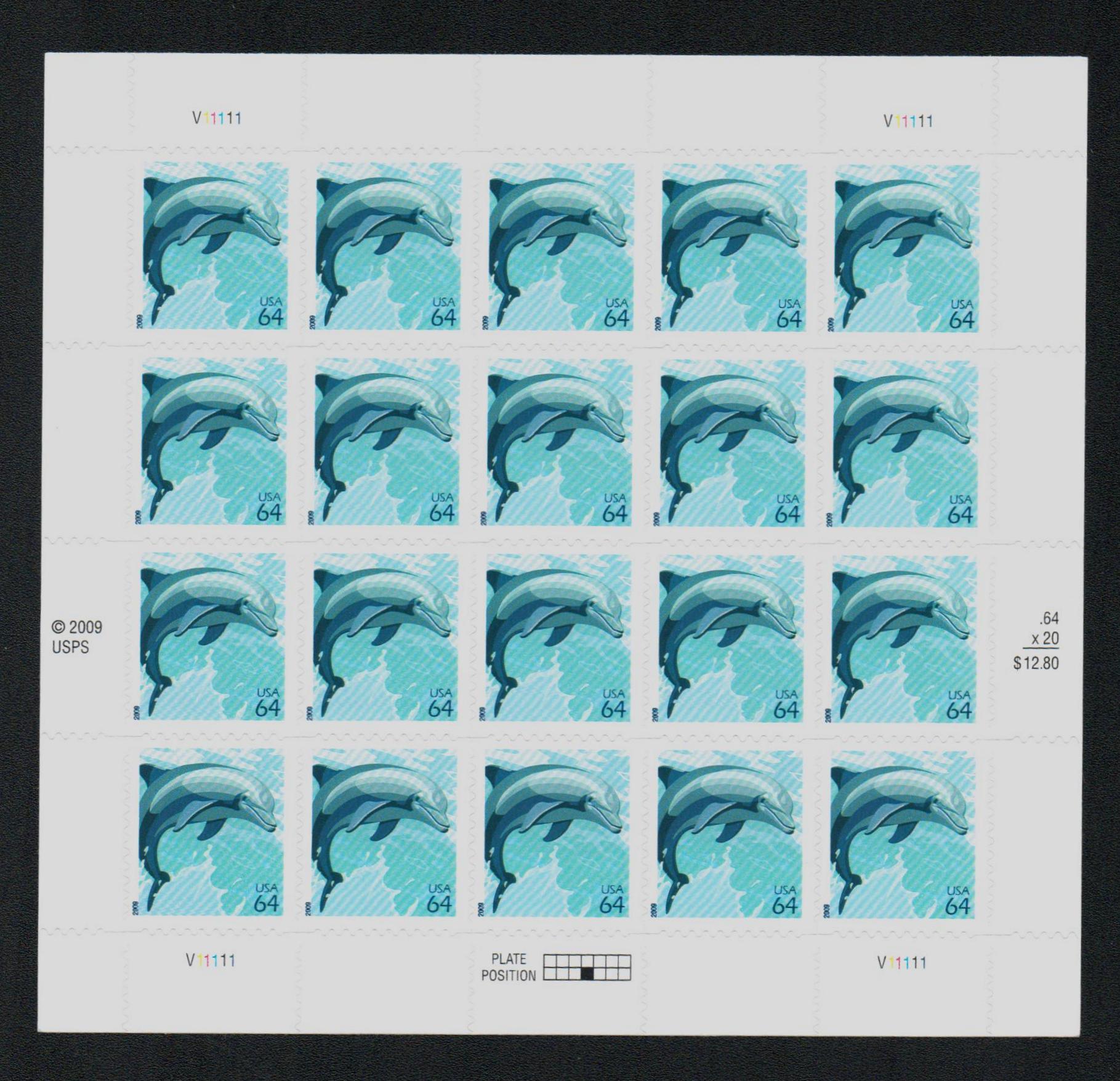 4388 - 2009 64c Dolphin - Mystic Stamp Company