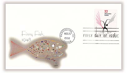 3202 - 1998 32c Alexander Calder: "Un effet du japonais" - Mystic Stamp ...