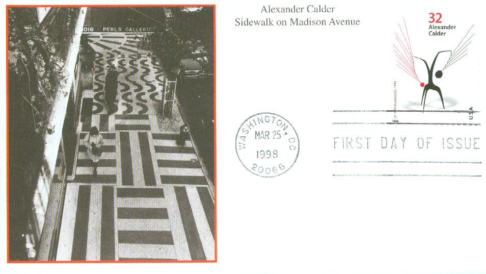 3202 - 1998 32c Alexander Calder: "Un effet du japonais" - Mystic Stamp ...