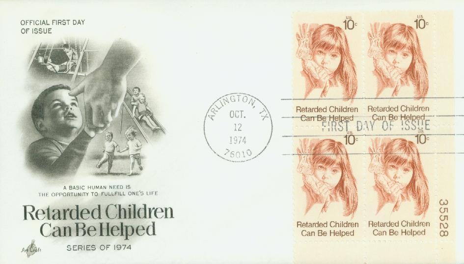 1549 - 1974 10c Retarded Children Can Be Helped - Mystic Stamp Company