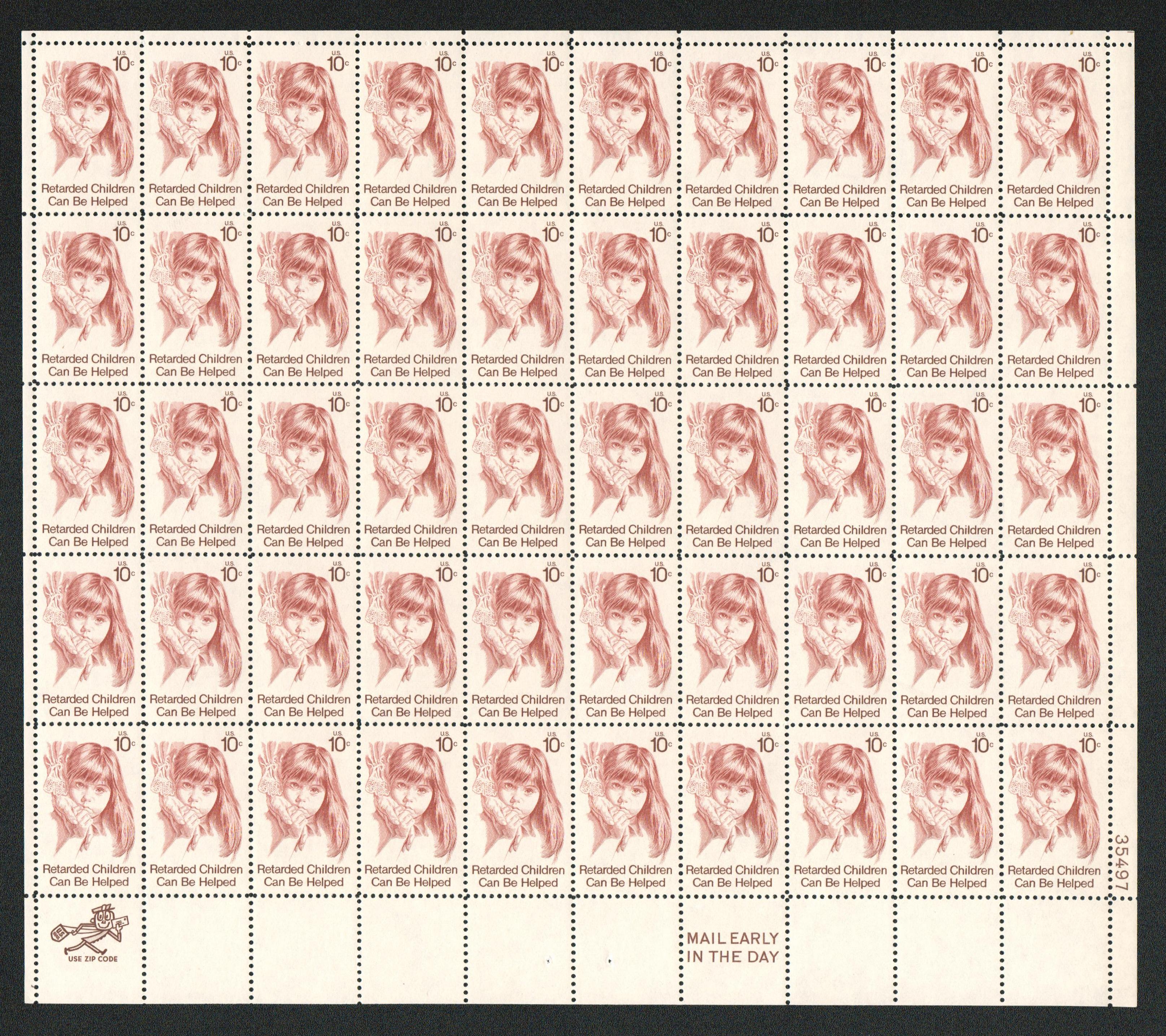 1549 - 1974 10c Retarded Children Can Be Helped - Mystic Stamp Company