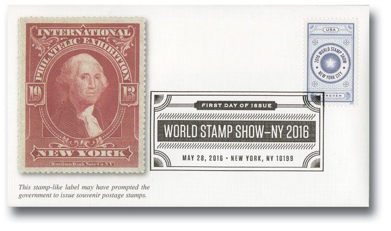 5062 - 2016 First-Class Forever Stamp - World Stamp Show: Blue Vignette ...