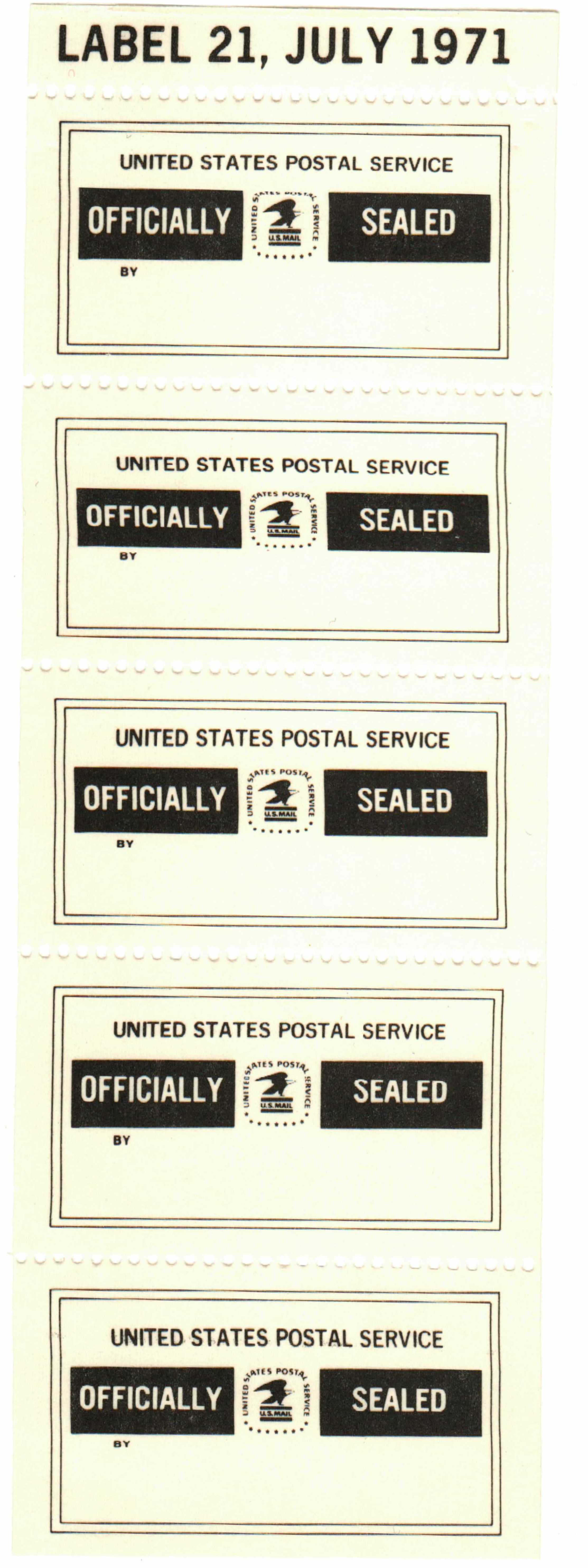 OX45 - 1972 Post Office Seal - perf 121/2 x imperf, black - Mystic ...