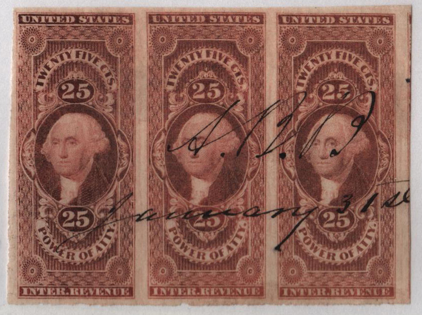 R48a - 1862-71 25c US Internal Revenue Stamp - Power Of Attorney ...