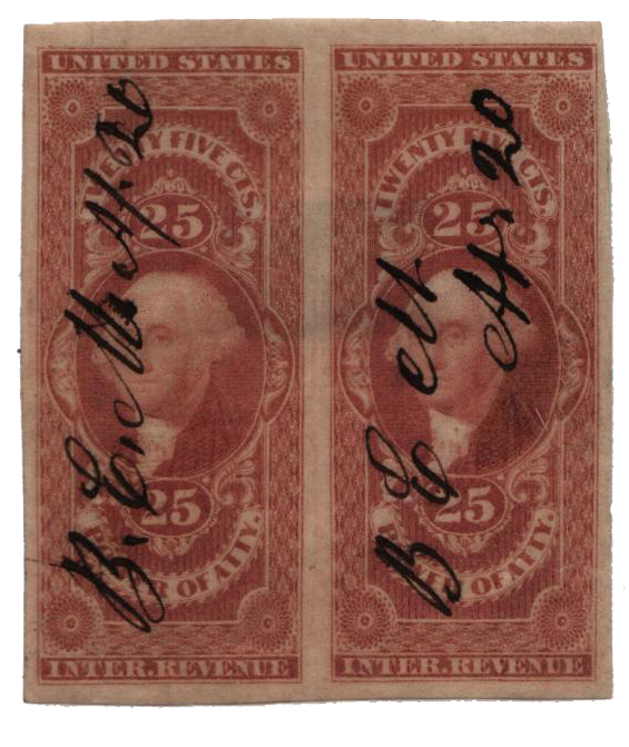 R48a - 1862-71 25c US Internal Revenue Stamp - Power Of Attorney ...