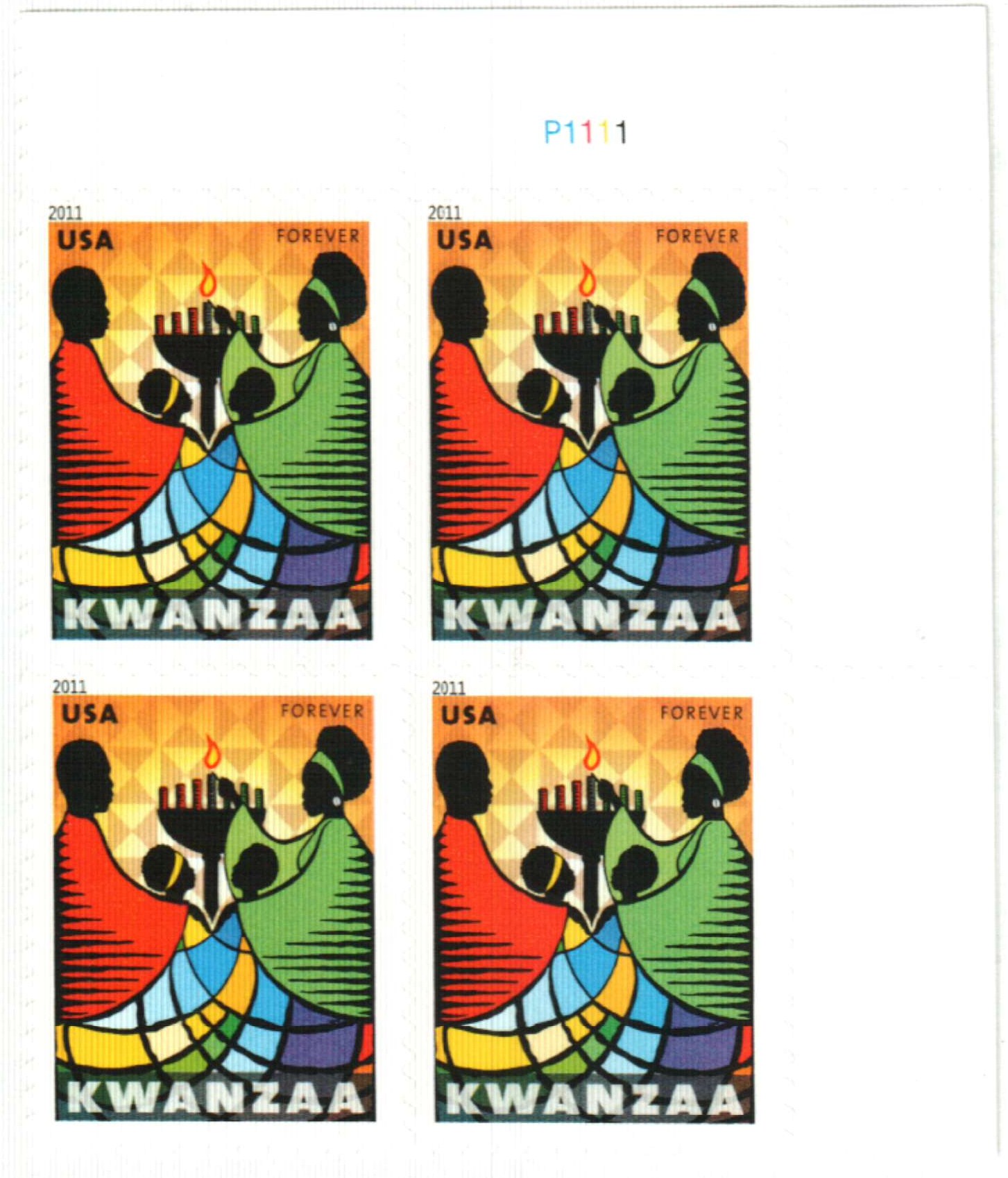 4584 - 2011 First-Class Forever Stamp - Kwanzaa - Mystic Stamp Company