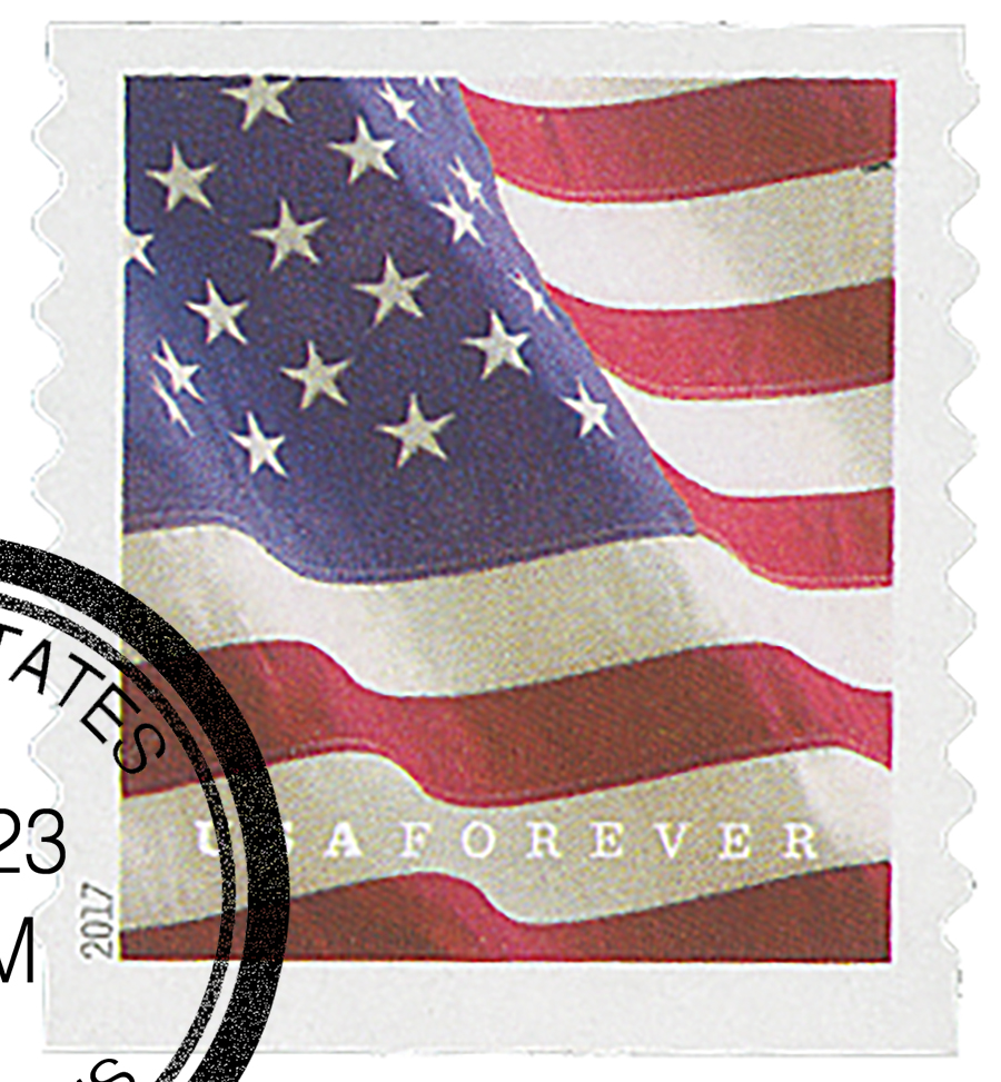 5159 - 2017 First-Class Forever Stamp - U.S. Flag (Ashton Potter, coil ...