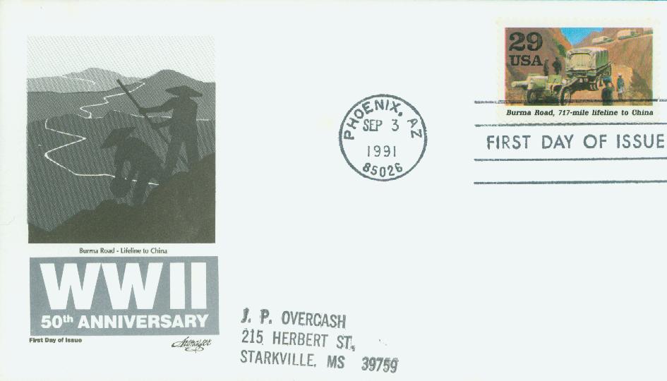 2559a - 1991 29c World War II: Burma Road - Mystic Stamp Company